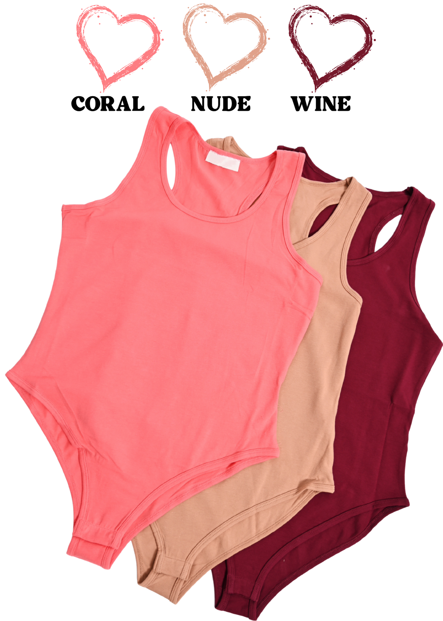 Weekend Basic 3 Pack Cotton Bodysuits | Hearts